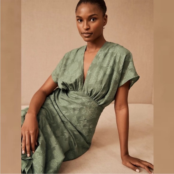 Anthropologie | Dresses | Anthropologie X Hutch Lindy Green Floral ...